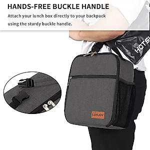 Insulated Lunch Box for Men and Women - Reusable Lunch Bag for Adults, Perfect for Work or School - Small and Portable Design,Black