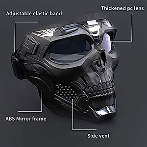 Myuilor Halloween Skull Messenger Mask Motorcycle Goggles Mask