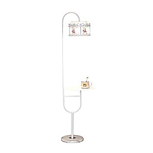 AVEO Floor lamp LED Floor Lamp Nordic Creative Carousel Lampshade Floor Light E27 Marble Base Floor Lamps White Light Bedroom Living Room Floor Light (Color : White, Size : Remote Control Switch)