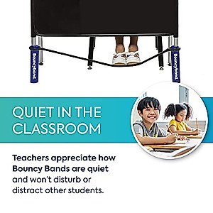 Bouncy Bands for Wide Desks (Blue) – Sensory Tool That Allows Students to Move As They Work, Increasing Focus and Academic Performance, Relieves Anxiety, Hyperactivity, Frustration and Boredom