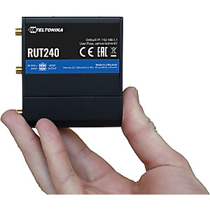 Teltonika RUT2400AU000 Model RUT240 Industrial Cellular Router, Black; for use with All US Carriers (ATT, T-Mobile, Bell, and Verizon); 4G, 3G and 2G Frequencies; WiFi; WAN and LAN Ports