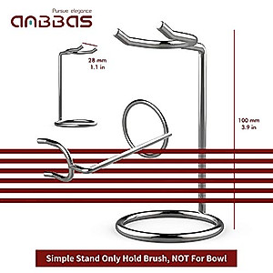 Shaving Brush Set, 4in1 Anbbas Fine Badger Shave Brush Wood Handle,Stainless Steel Shaving Stand and Soap Cup Dia 3.2inches with Shaving Soap Bar Natural Organic 3.5oz for Men