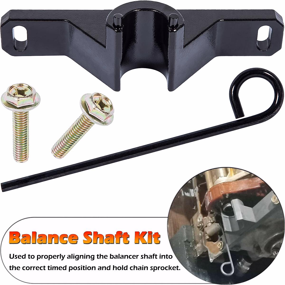 Heavy Duty 2801 Flywheel Holder Flex Plate Lock Tool for Replacing Timing Chain + 7676 Oil Seal Repair Kit with Balance Shaft & Oil Pump Alignment Tool Set for BMW 1 2 3 4 Series N20 N26 Engines