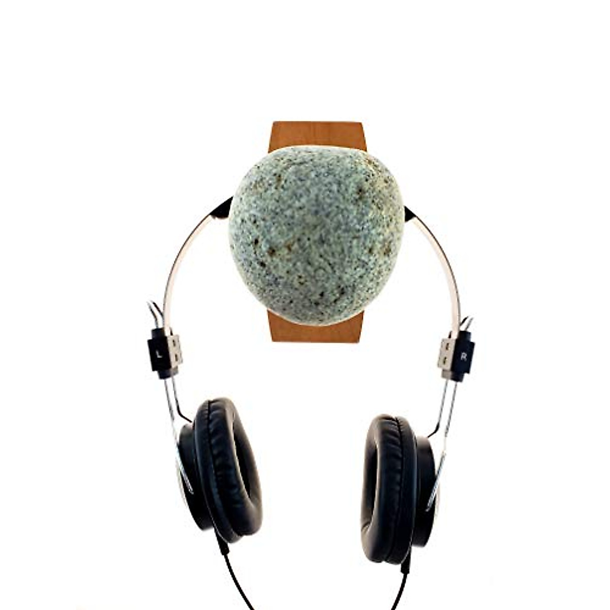 Sea Stones Coast Hook - Coat Hook - Hand Selected, Natural Stone Wall Hook with Elegant Wooden Backplate - Hang Your Coats, Towels, Robes & More with Both Indoors & Outdoor Uses (3 Pack, Cherry)