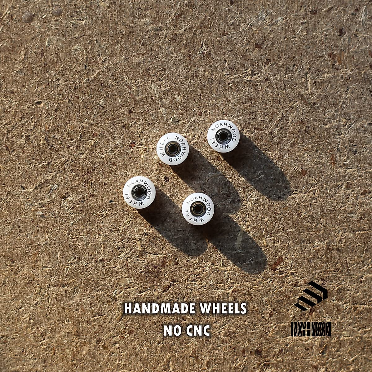 NOAHWOOD Fingerboards PRO Parts Handmade wheel (Anti-fake Black LOGO can be erased) White ii 4 Pcs