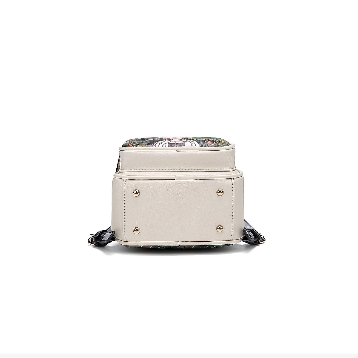 Frida Kahlo Cartoon Licensed Faux Leather Mini Size Backpack (Black: Cartoon)