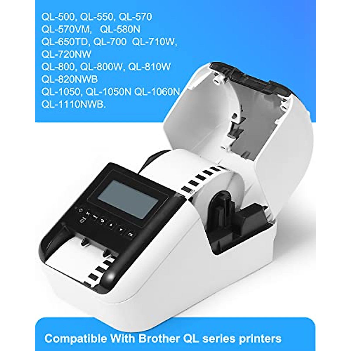 12 Rolls DK-2205 QL800 QL810W QL820NWB QL1100 Continuous Paper Label 2.4" x 100 Feet, Compatible with Brother QL Label Printers, Replacement for Brother DK-2205 Continuous Paper Lable Roll