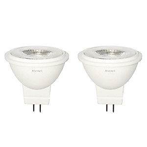 Anyray 2-LED 3W Light Bulbs MR11 12Volt Fiber Optic Christmas Trees Light Bulb 10W 12V (Cool White)