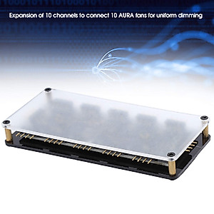 Demeras 10 Ports Controller HUB Controller 4‑Pin RGB Controller for PC for PC Computer Desktop Motherboard