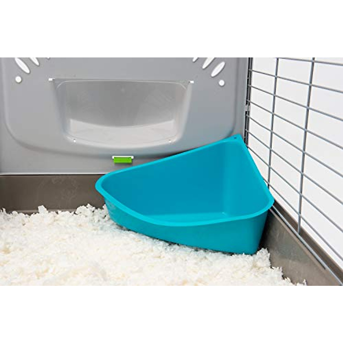 Lixit Corner Litter Pan for Ferrets, Rabbits, Rats, Guinea Pigs and Other Small Animals. (Blue Pack of 1)