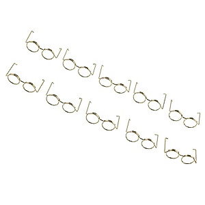 Paper Clip, 10Pcs Metal Rose Golden Small Eyeglass Shape Bookmark for Fixing Card Book File for Office Home School Supplies