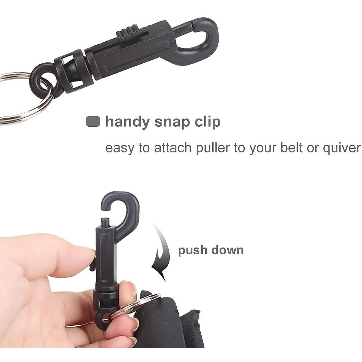 Huntingdoor Archery Arrow Puller Target Remover 3Pcs Rubber Gripper with Belt Quick Release Clip for Crossbow Bolts Arrows