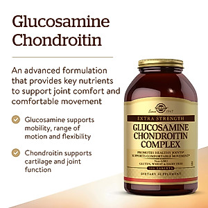 Solgar, Extra Strength Glucosamine Chondroitin Complex 300 Tablets
