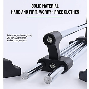 ZJchao Heavy Duty Retractable Closet Pull Out Rod Wardrobe Clothes Hanger Rail Towel Ideal for Closet Organizer Polished Chrome (30cm/ 11.8 Inches)