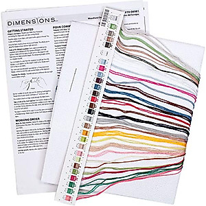 Dimensions Counted Kit, Woodland Deer Christmas Cross Stitch, 12'' x 12''