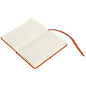 Hardcover Notepad, Artificial Pu Leather Notebook, Comfortable for Office Notes Writing Diary(orange)