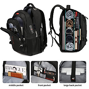 Sowaovut Travel Laptop Backpack Anti-Theft Bag with usb Charging Port and Password Lock Fit 15.6 Inch Laptops for Men Women College School Student Gift