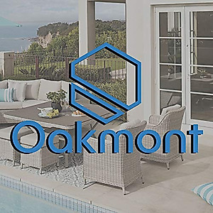 Oakmont Outdoor Chaise Lounge Patio Lounge Chair Wicker Adjustable Back Reclining Chair with Blue Cushion for Poolside, Garden, Backyard