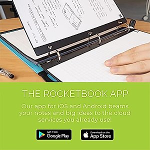 Rocketbook Filler Paper Variety Pack | Lined Wide Ruled, Dot Grid, Graph Reusable Notebook Paper (8.5" x 11") | Scannable Binder Paper | 18 Double Sided Sheets, Pen, and Cloth White