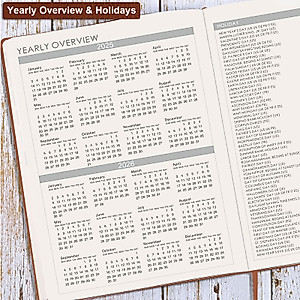 2023 Planner - Weekly & Monthly Planner 2023, 8.5" x 11", Jan 2023 - Dec 2023, Pen Holder, Calendar Stickers, Pocket, 25 Notes Pages, Faux Leather Cover, 2 Book Marks, A4 Premium Paper - Brown