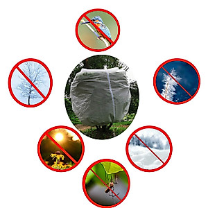 Gardaner Plant Covers Freeze Protection & Plant Frost Blanket - 2.5 oz/yd² 85 X 75 inch for Winter Cold Weather, Reusable Shrub Jacket Covers with Zipper & Drawstring