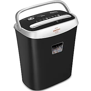 Paper Shredder,VidaTeco 10-Sheet Micro-Cut Shredder with US Patented Cutter,Also Shreds Card/Staple/Clip,Paper Shredder for Home Office,Durable&Fast with Jam Proof System,3.9-Gallon Basket (ETL)