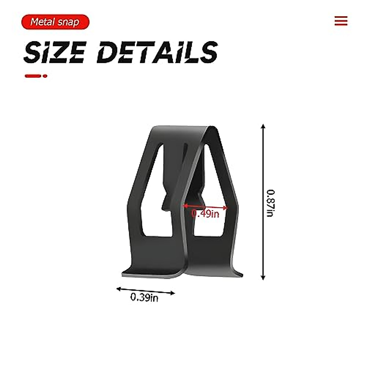 BELOMI 50 Pcs Dashboard Trim Clips, Car Front Console Dash Retainer, Automotive Metal Dashboard Trim Clamps, Vehicle Interior Black Rivets Fasteners, Universal for Most Cars