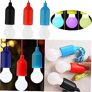 FONDOTIN Pull Cord Light Treehouse Accessories Camping Lantern Camping Essentials Camping Supplies LED Camping Lantern LED Bulbs Camping Gear Battery Light Bulb Hanging LED Bulb