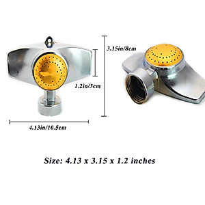 SYOOY 360 Degree Metal Spot Sprinkler,Small Sprinkler Garden Sprinklers for Small Areas Lawn Sprinklers for Yard Circle Pattern Sprinkler with Gentle Water Flow Garden Watering Coverage Up to 30ft