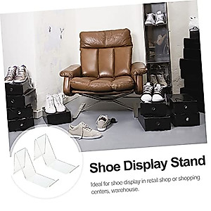 EXQUIMEUBLE 2pcs Shoe Support Shoe Rack Shoes Rack Show Rack Sneaker Holder Shoe Display Stand Shoe Display Rack Sneaker Stand Sandal Stand Bracket Acrylic Men and Women Children's Shoes