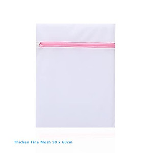 Eboxer Mesh Laundry Bags for Delicates Wash Bags for Lingerie Blouse Hosiery Stocking Underwear Bra Sock and Other Large/Small Laundry in The Washing Machine (Fine Mesh - 50 x 60cm)