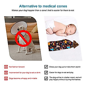 LovinPet Full Onesie for Large Dog, Lightweight Stretchy Fabric, Woodland Musicians Black Print Dog Pajamas, UV Protection, Lage Breed Dog Jammies, Pet PJ's/XXL