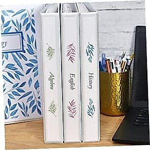 AVERY Economy View 3 Ring Binders, Homeschool Supplies, Home Organization, 1" Round Rings, 4 White Binders (05711)