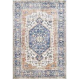 nuLOOM Vintage Jacquie Floral Area Rug, 8' x 11', Blue