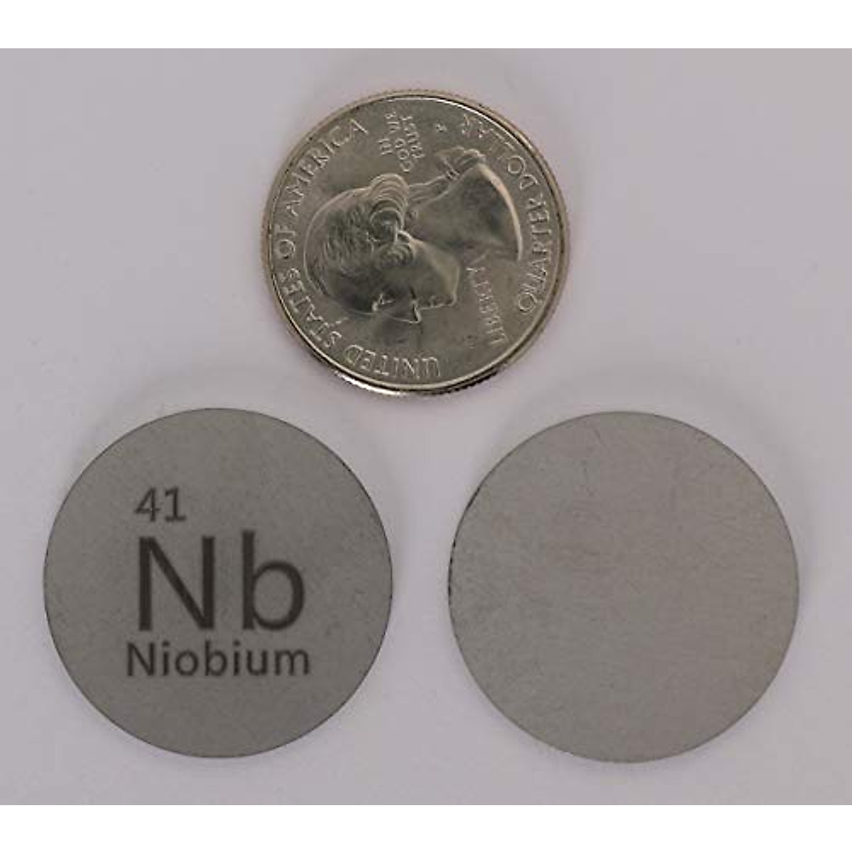 Niobium (Nb) 27mm Metal Disc 99.95% Pure for Collection or Experiments