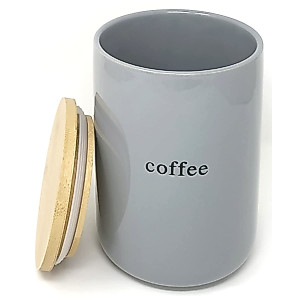 Signature Housewares COFFEE canister with Lid, Gray