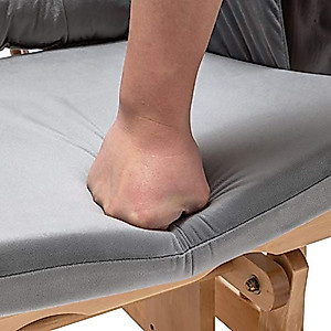 Paddie Glider Rocker Replacement Cushions with Storage Velvet Washable Non Slip for Glider Rocking Chair, 5PCS, Light Grey