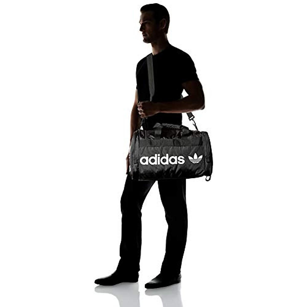 adidas Originals Santiago Duffel Bag, Black/White, One Size