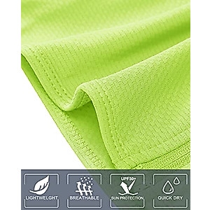 MAGCOMSEN Women's Lightweight Workout Jackets UV Protection Jacket Long Sleeve Shirts Running Fishing Hiking Shirts Fluorescent Yellow XL