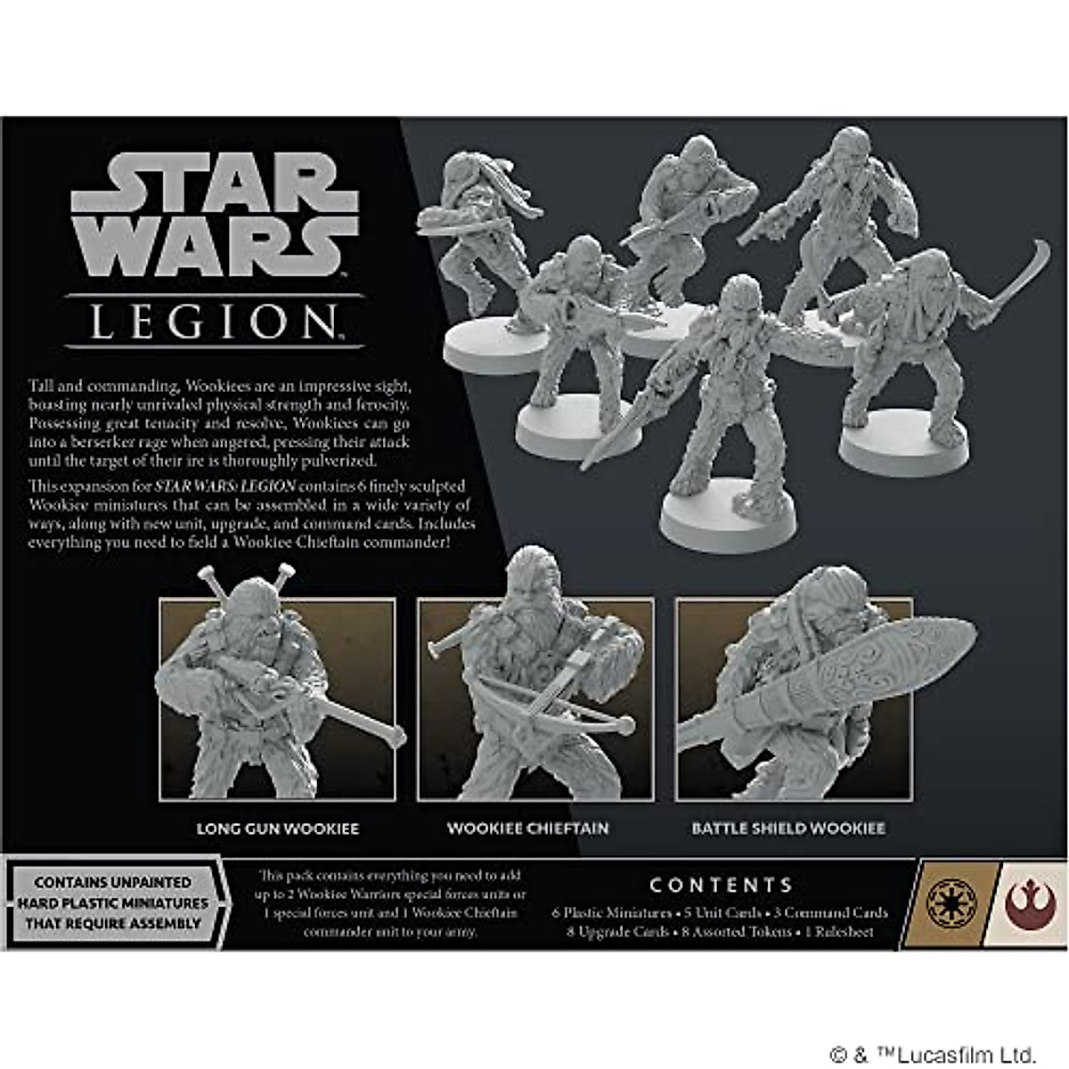 Star Wars: Legion Wookie Warriors Unit Expansion - Powerful Wookiees! Tabletop Miniatures Game, Strategy Game for Kids and Adults, Ages 14+, 2 Players, 3 Hour Playtime, Made by Atomic Mass Games