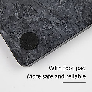 Soulscrafts Marble Pastry Board 16x12 inch Cutting Board Marble Serving Tray for Cheese Perfect for Keep the Dough Cool and Chocolate Tempering Easy to Clean Sleek Design, Gray