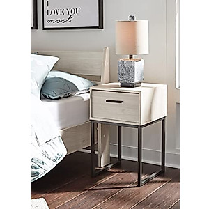Signature Design by Ashley Socalle 1 Drawer Nightstand, Natural Beige