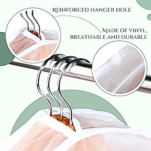 50 Pieces Shoulder Cover for Clothes Closet Bulk, Plastic Hanger Covers for Hanging Clothes Breathable Shoulder Garment Dust Cover Protectors for Men Women Suit Coats Jackets Dress Storage