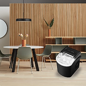 HAILANG Portable Ice Maker Machine for Countertop, 2 Sizes Bullet Shaped Ice, 9 Ice Cubes Ready in 7 Minutes, with Ice Scoop and Basket for Home/Office/Bar