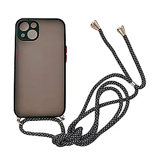 Jingyun GokiKiisy Case with Strap for iPhone 11, Adjustable Crossbody Strap, TPU Shockproof Protective Phone Case with Anti-Lost Shoulder Neck Lanyard-Black