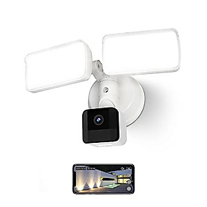 Lepro Floodlight Camera, Motion-Activated Security Light, Auto Record, 1080P Video, Two-Way Talk, 2400 Lumen Brightness, IP65 Waterproof (Outdoor Wiring and Junction Box Required, 2.4G WiFi Only)