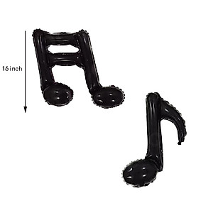 10 Pieces Music Note Foil Mylar Balloons Music Note Aluminum Foil Balloons Music Party Decorations for Music Themed Party Birthday Baby Shower Home Outdoor Party Celebrations