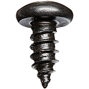 Small Parts 1208ABPPB Steel Sheet Metal Screw, Black Oxide Finish, Pan Head, Phillips Drive, Type AB, #12-14 Thread Size, 1/2" Length (Pack of 100)
