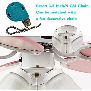 Akahttbn Ceiling Fan Switch Zing Ear ZE-268S6, 3 Speed 4 Wire Speed Control Pull Chain Cord Appliances Switch Replacement Parts Compatible with Hunter Ceiling Fans Wall Lamps (Bronze)