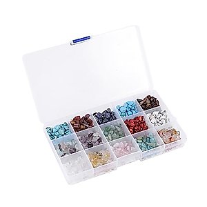 Milisten Bracelets Beads Bracelets Beads 24 Beads Natural Gemstone Beads Irregular Chips Stones Crushed Chunked Crystal Pieces Loose Beads for Jewelry Making DIY Kits DIY Kits